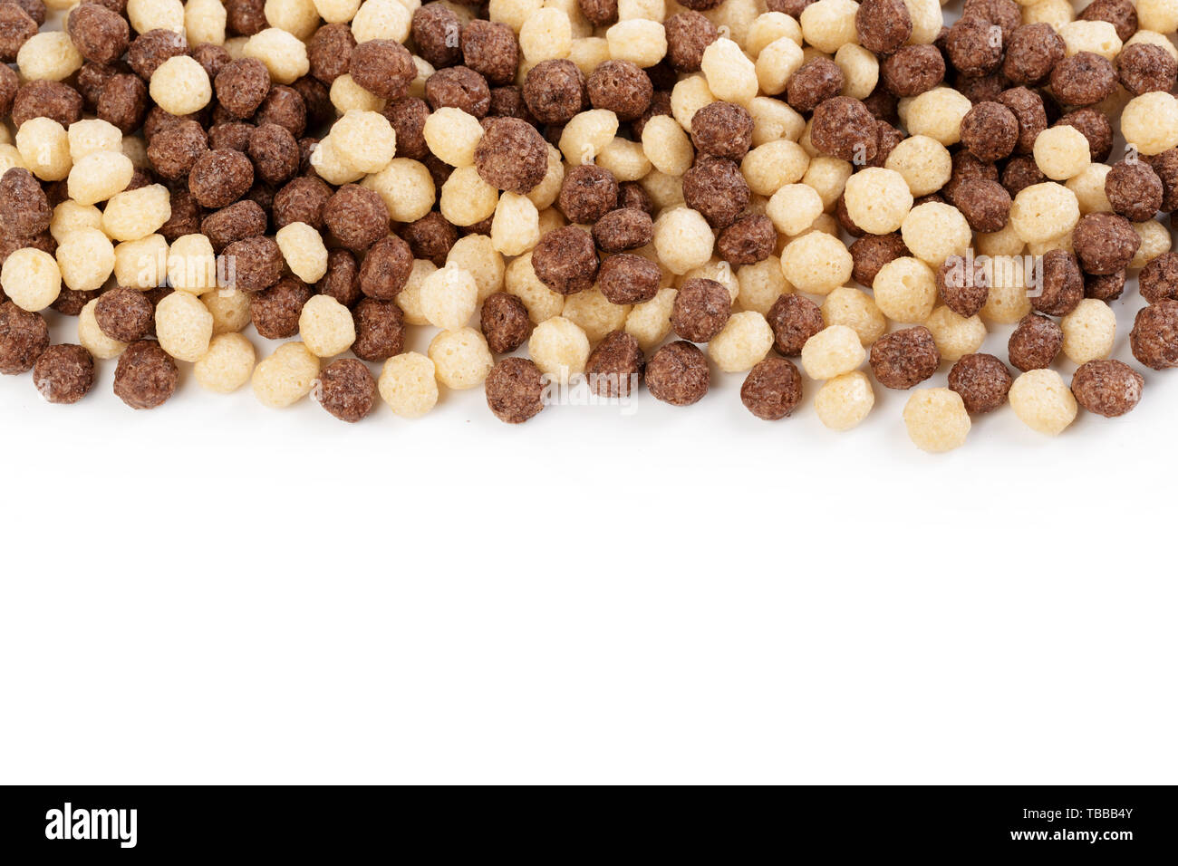 Cereal balls for breakfast isolated on white background Stock Photo - Alamy