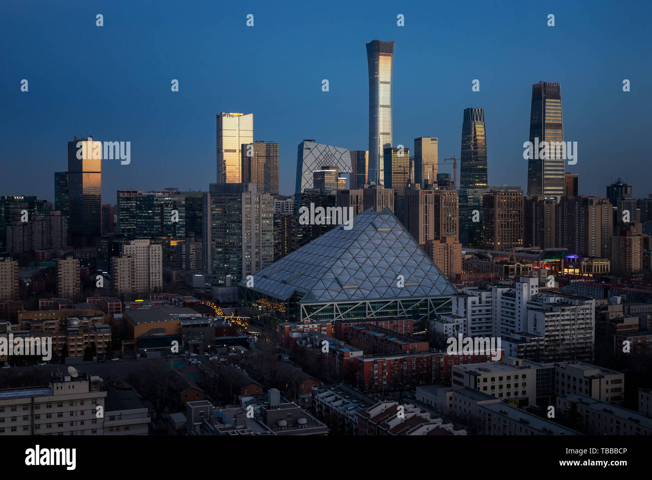 Modern City and Classical Architecture in Beijing Stock Photo - Alamy