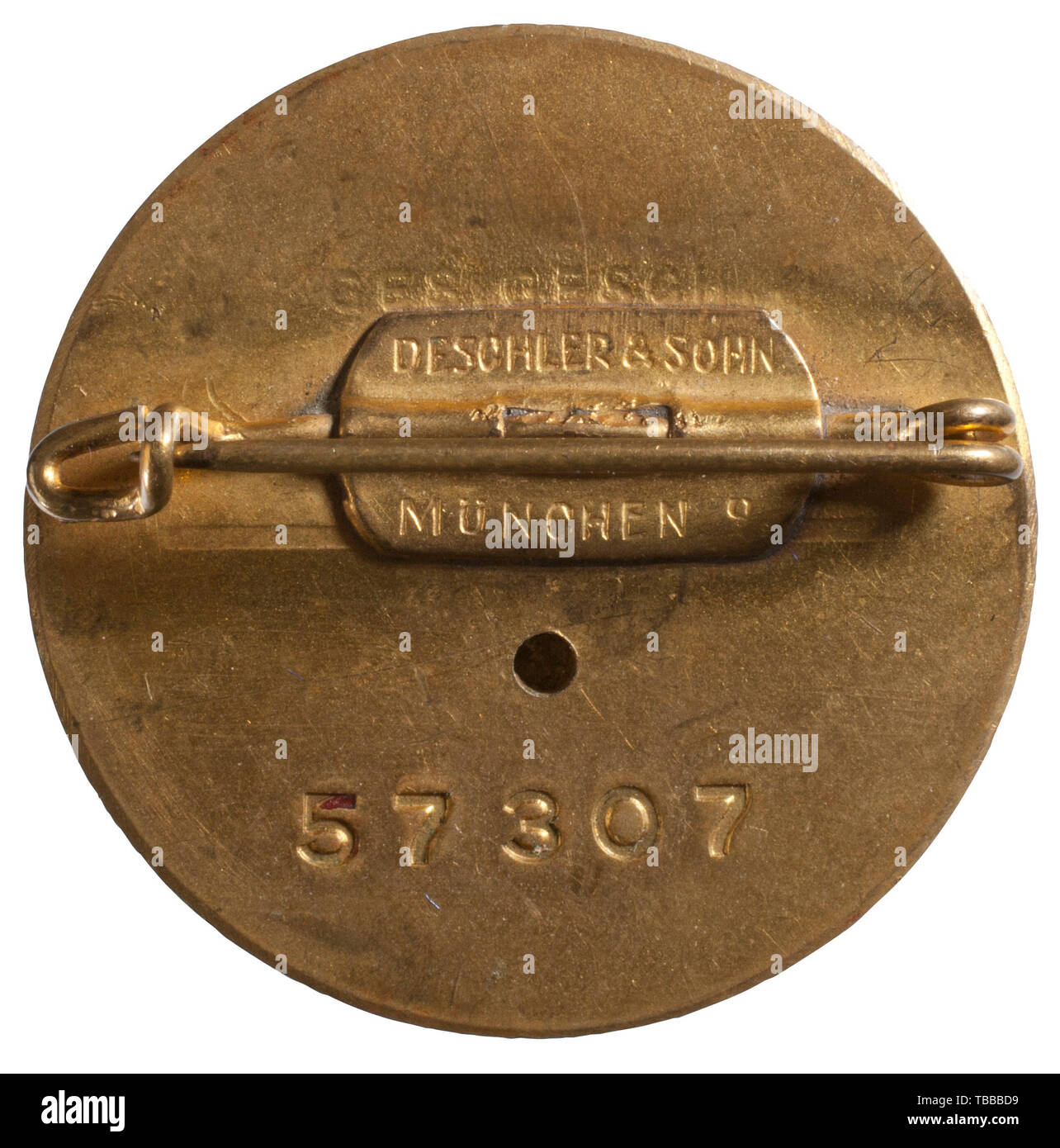 THE JOHN PEPERA COLLECTION, A Golden Party Badge of the NSDAP in 30 mm ...