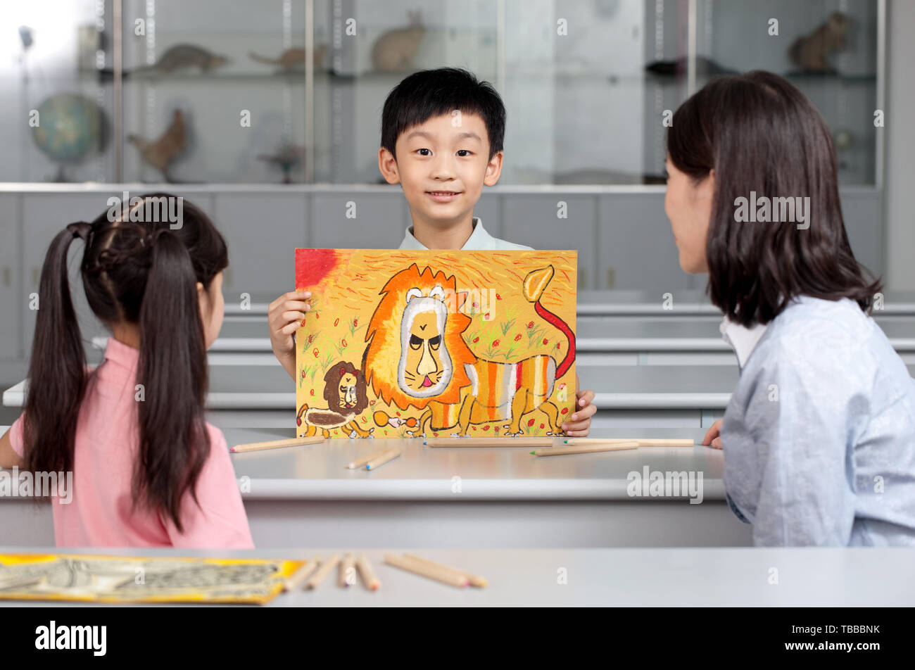 Interaction between teachers and students Stock Photo - Alamy