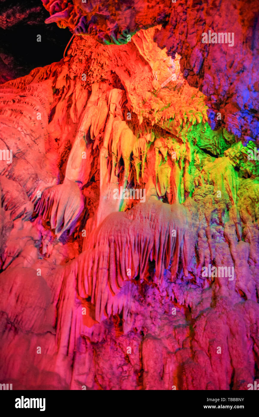 Cave color light and shadow Stock Photo - Alamy