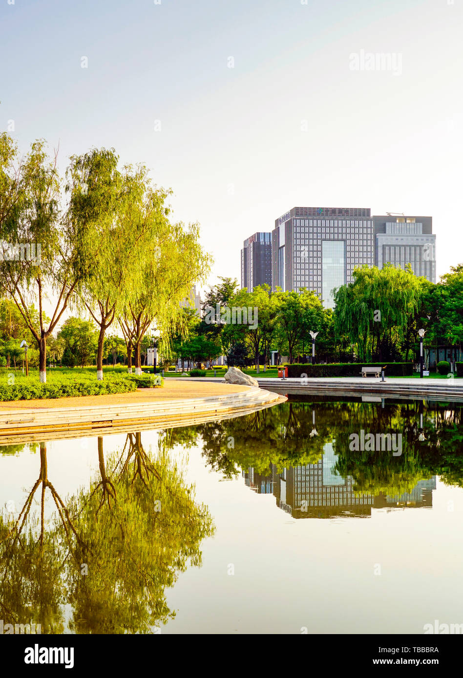 Architectural Scenery of Yinchuan City Stock Photo - Alamy