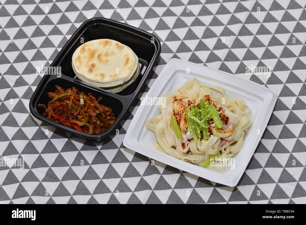 Fast food package, high-speed rail Stock Photo - Alamy