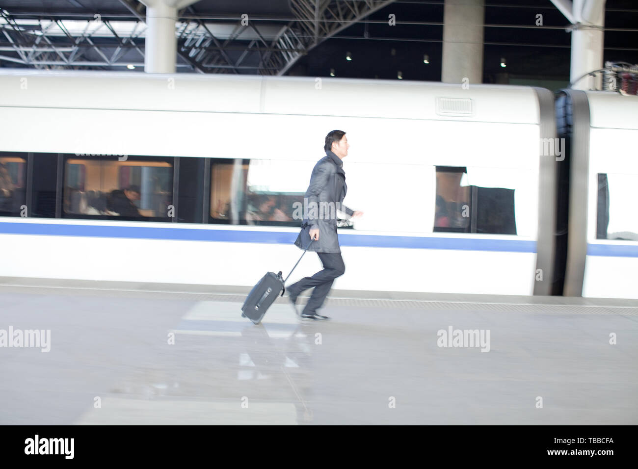 Business Man Run Station Train High Resolution Stock Photography and ...