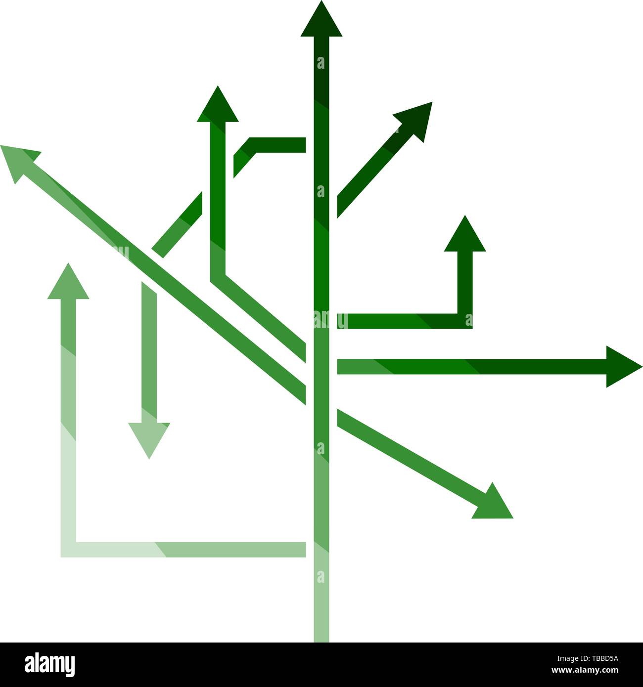 Direction Arrows Icon. Flat Color Ladder Design. Vector Illustration ...