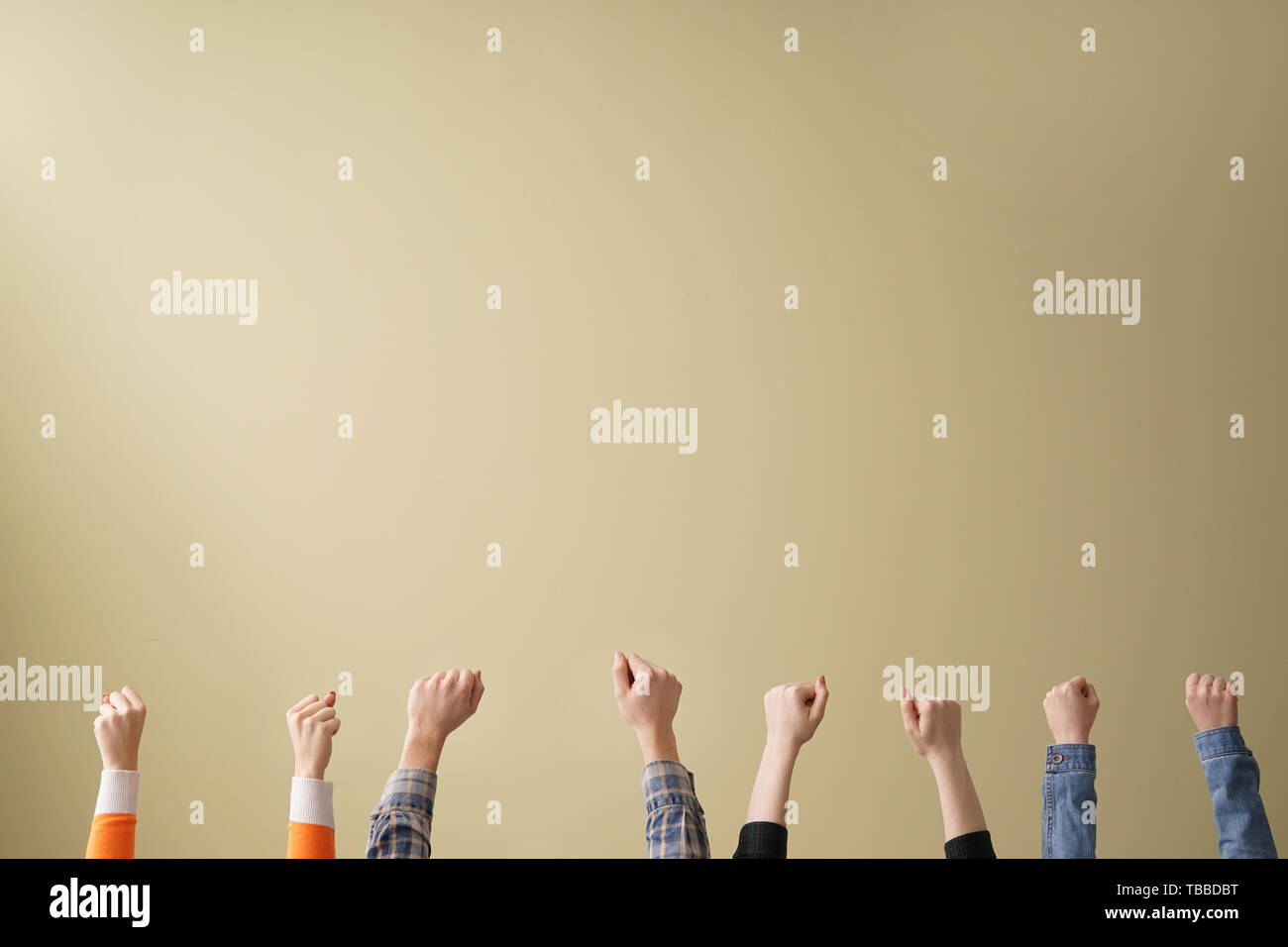 Hands people clenched fists on hi-res stock photography and images - Alamy