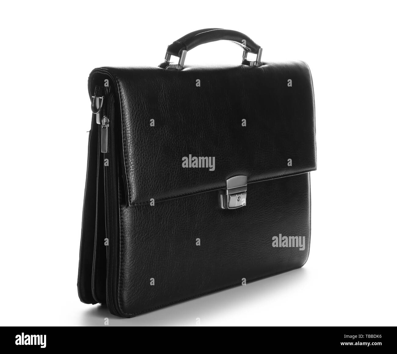 Male briefcase on white background Stock Photo - Alamy