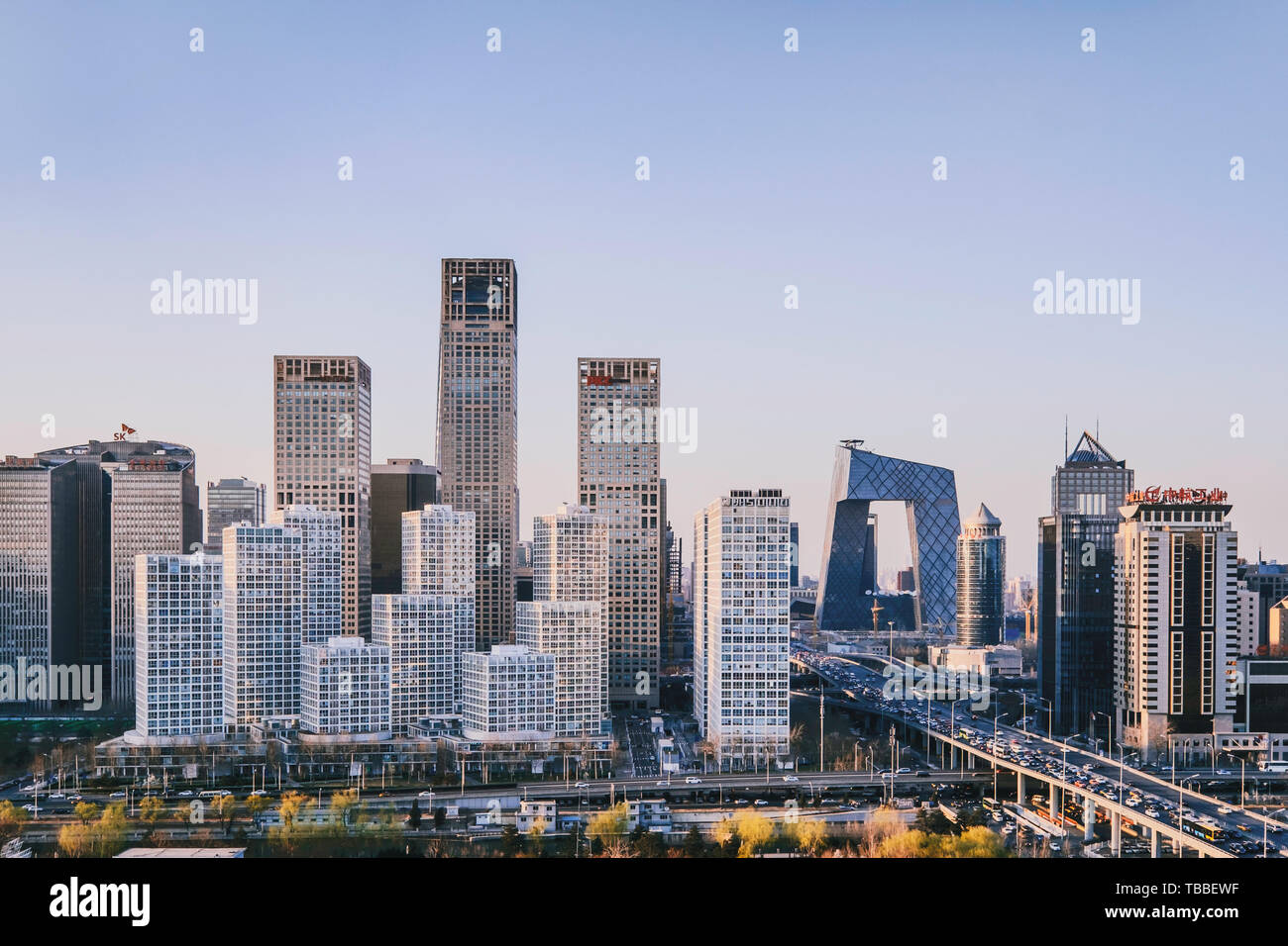 Beijing CBD complex in daylight Stock Photo - Alamy