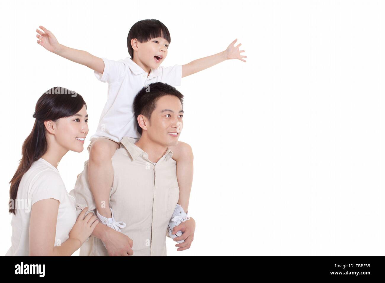 A family of three Stock Photo - Alamy