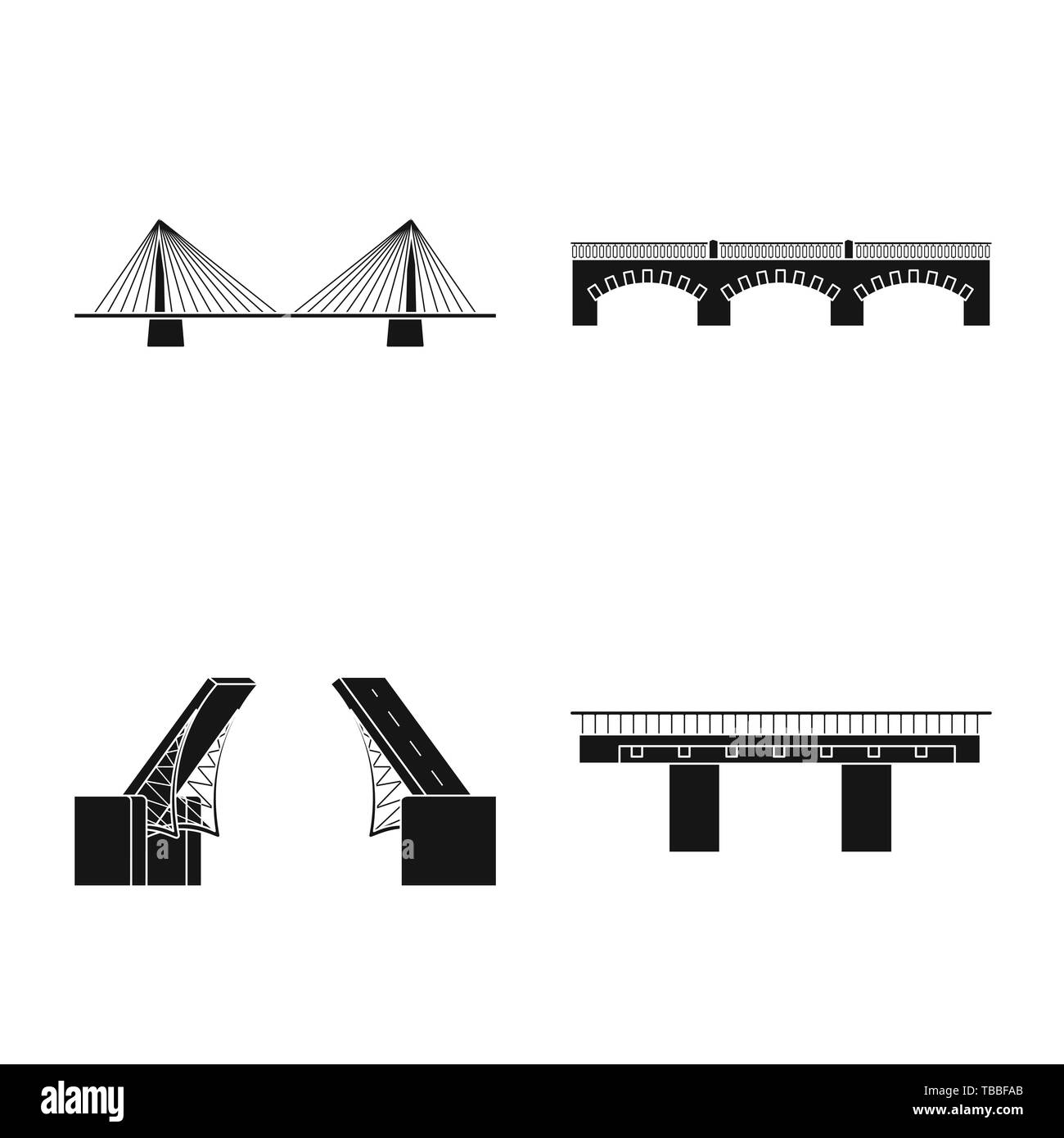 Vector design of construct and side sign. Set of construct and bridge ...