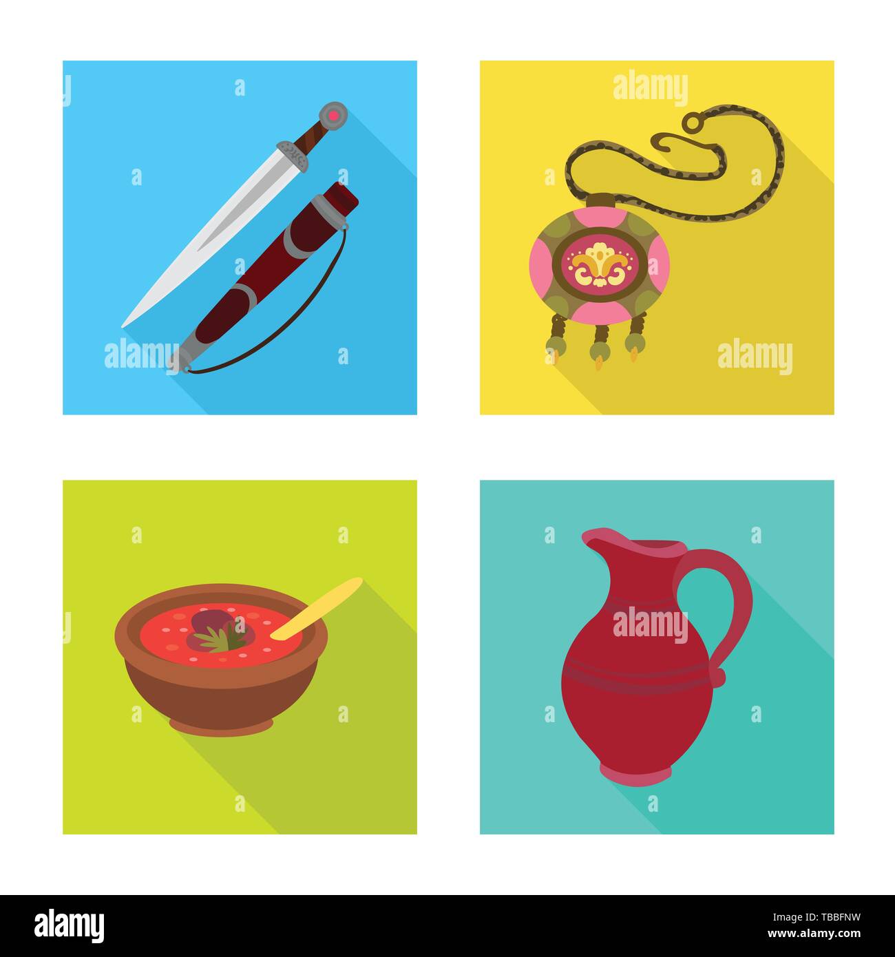 Vector illustration of culture and sightseeing symbol. Set of culture ...