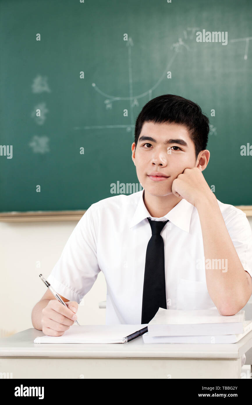 High school student uniform thinking hi-res stock photography and ...