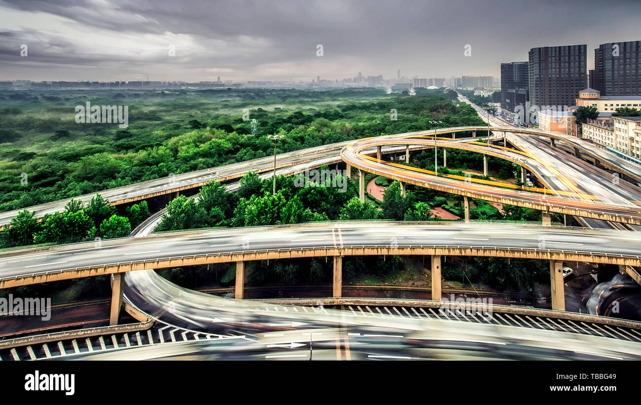 Shenyang baishan road overpass and overpass hi-res stock photography ...