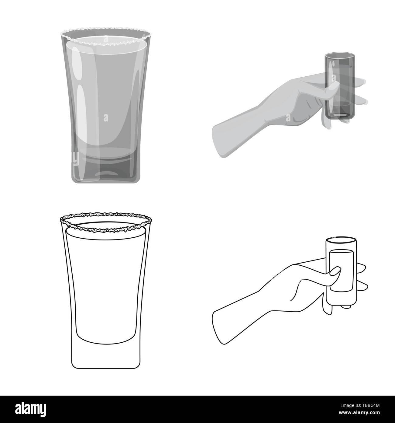 Vector illustration of cafe and Latin logo. Set of cafe and national ...