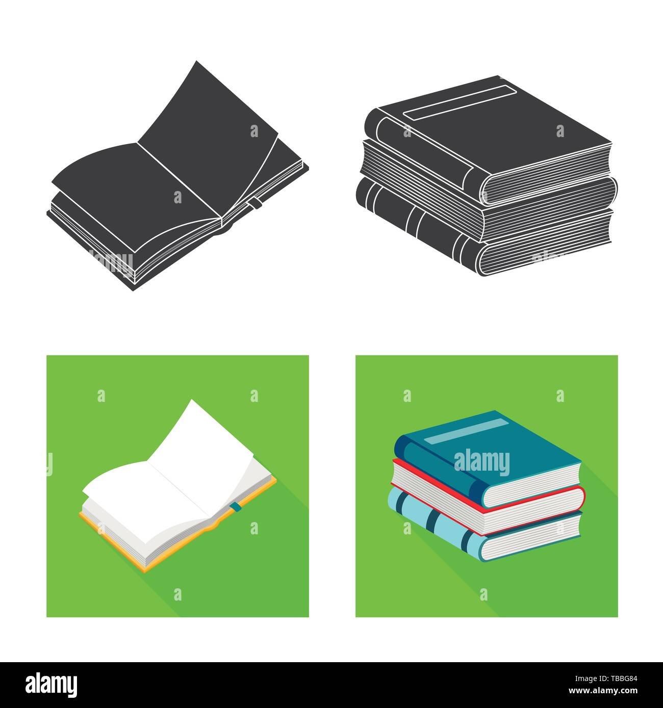 Vector illustration of training and cover sign. Set of training and ...