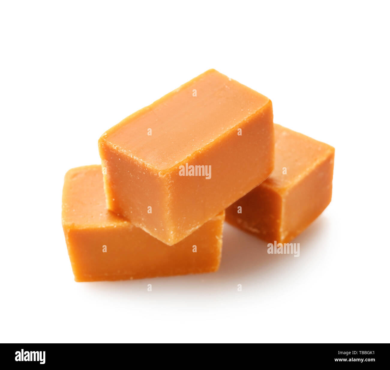Tasty sweet caramel on Cut Out Stock Images & Pictures - Alamy