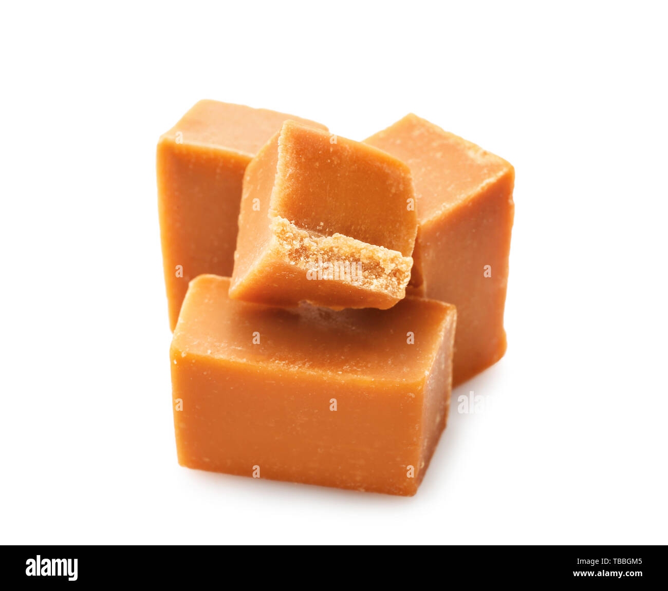 Tasty sweet caramel on Cut Out Stock Images & Pictures - Alamy