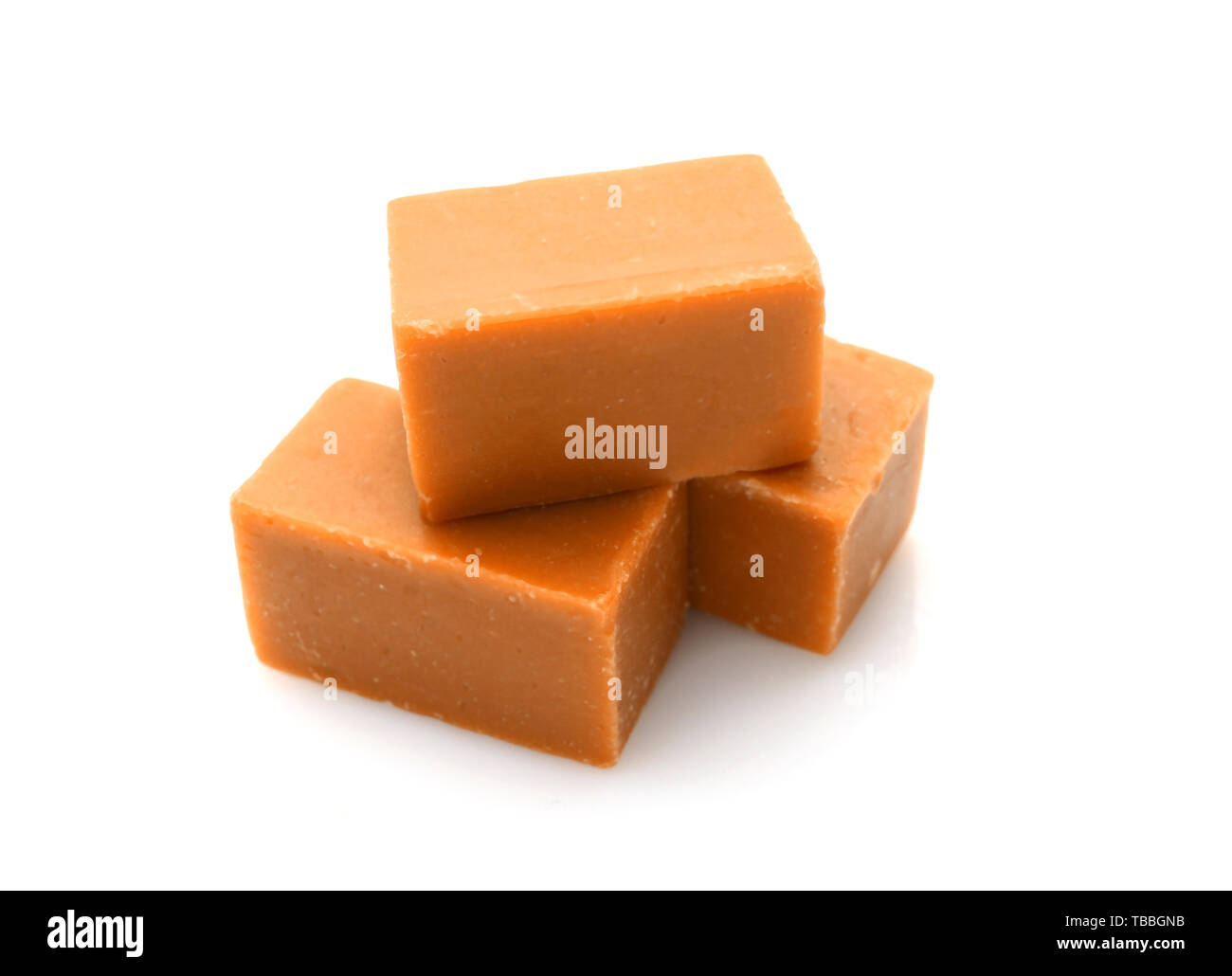 Tasty sweet caramel on Cut Out Stock Images & Pictures - Alamy