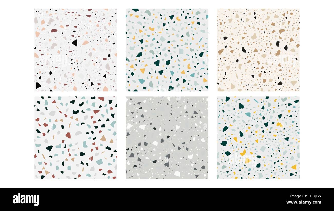 Terrazzo Flooring Seamless Patterns Set Vector Stock Vector Image & Art ...