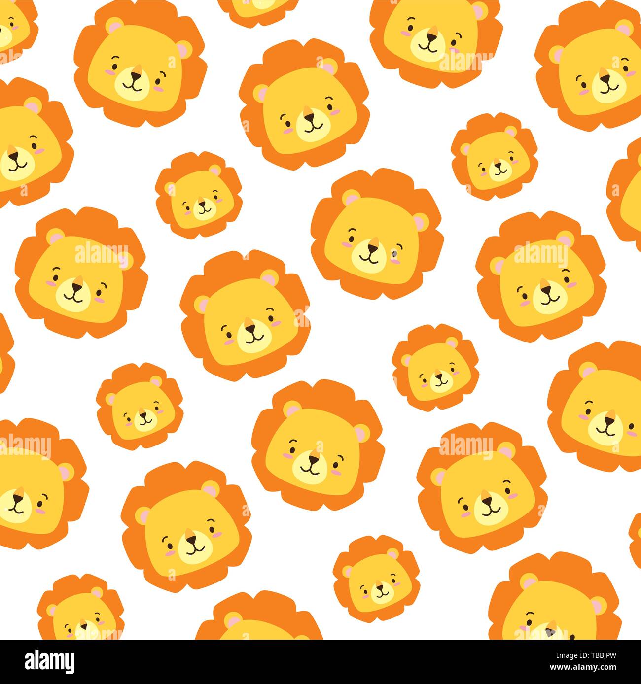 cute lion face cartoon background Stock Vector Image & Art - Alamy