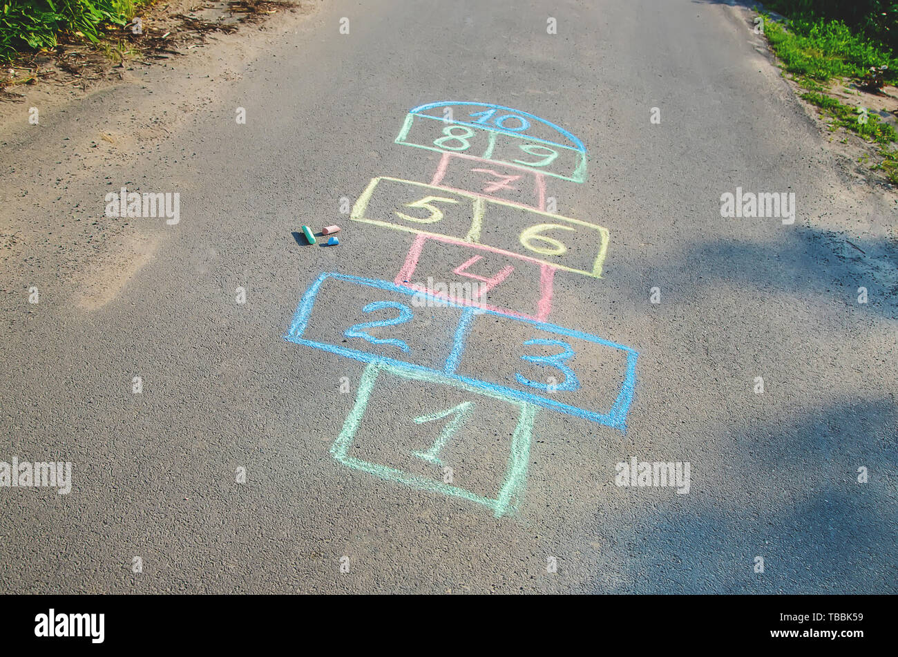 street children's games in classics. Selective focus. nature Stock ...