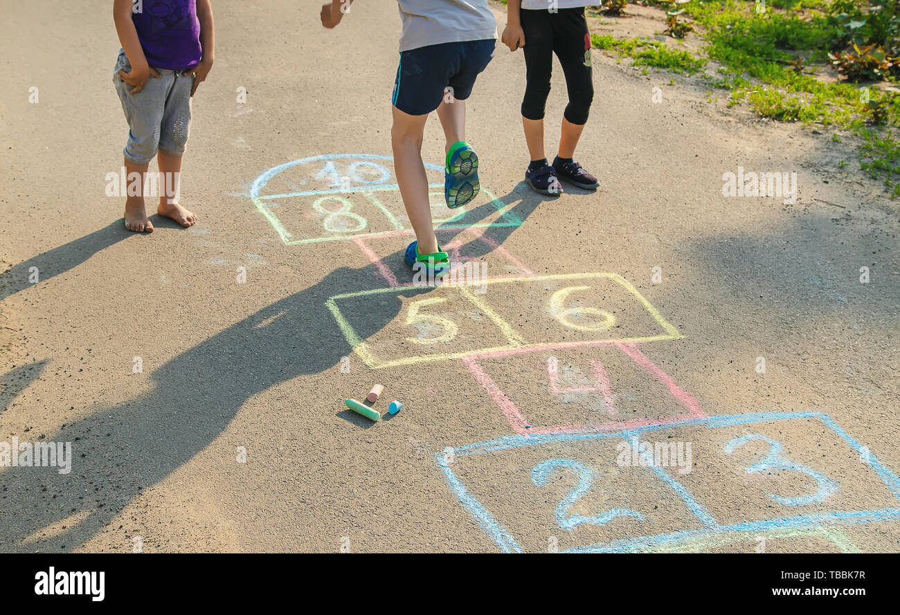 street children's games in classics. Selective focus. nature Stock ...