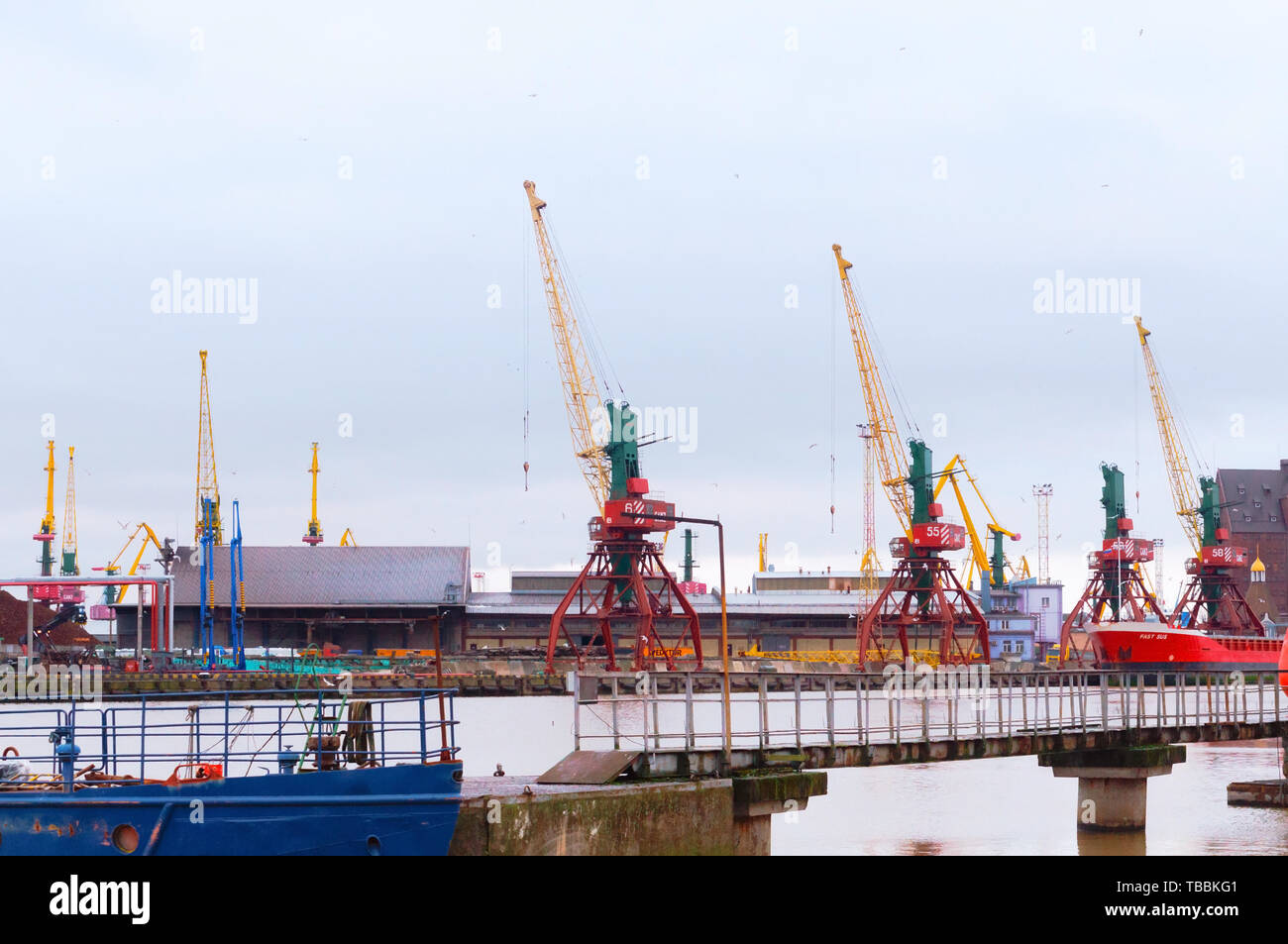 commercial sea port, Kaliningrad Baltic sea port, Kaliningrad, Russia ...