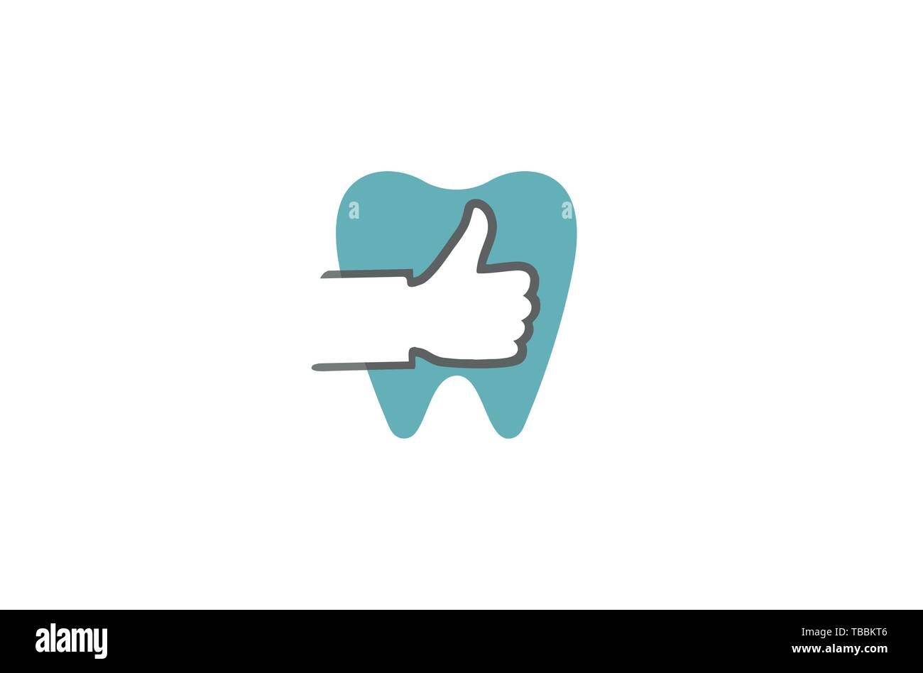 Creative Dental Thumb Tooth Logo Design Symbol Vector Illustration ...