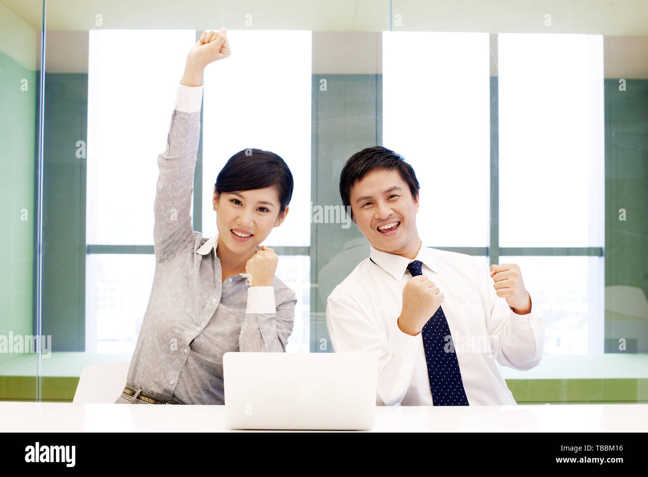 Communication between two business people at work Stock Photo - Alamy