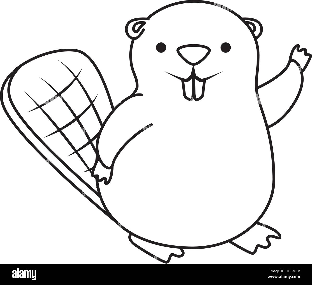 cute beaver mascot animal icon Stock Vector Image & Art - Alamy