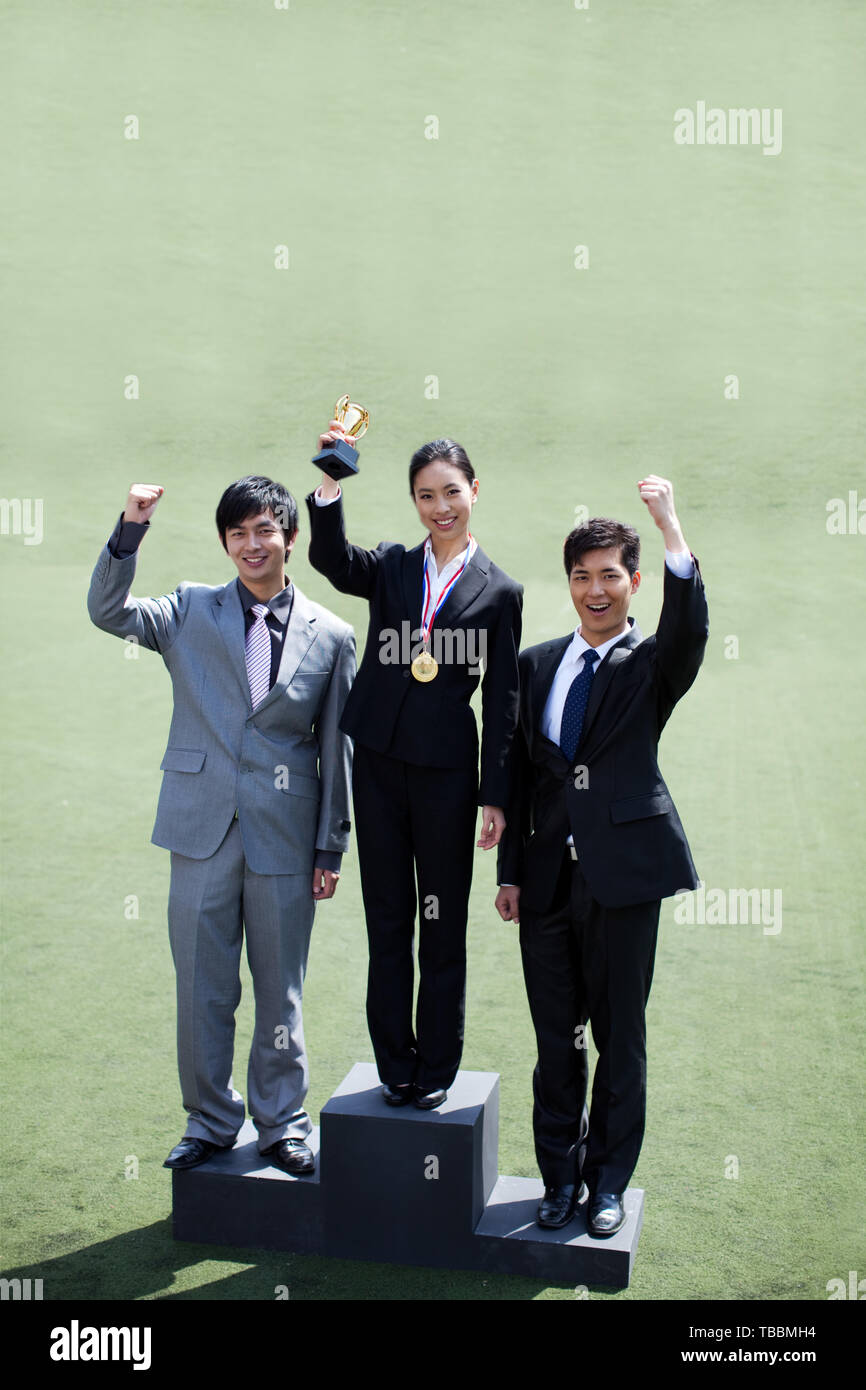 Business people receive awards Stock Photo - Alamy