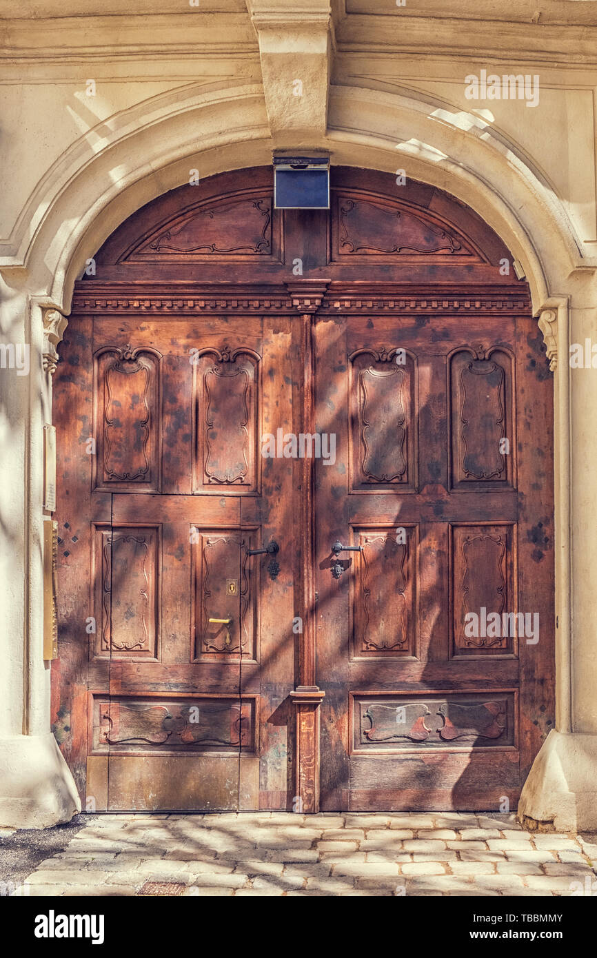 Street view of the front door of the house Stock Photo - Alamy