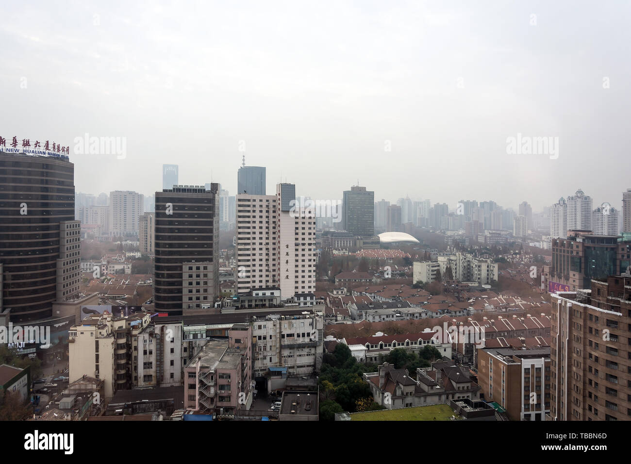 Living Scene on the Streets of Shanghai with Houses Stock Photo - Alamy