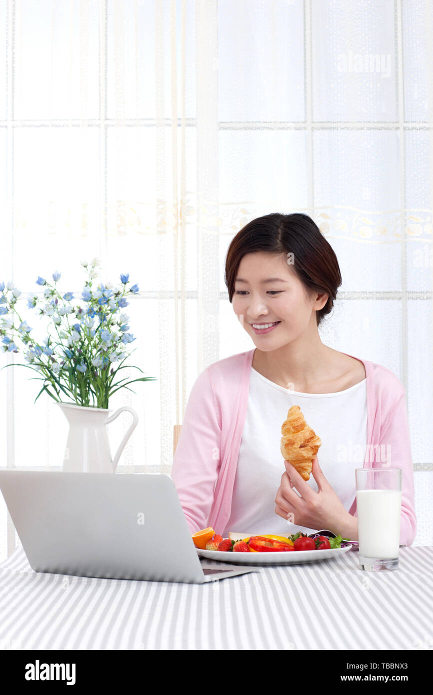 Enjoy food at home Stock Photo - Alamy