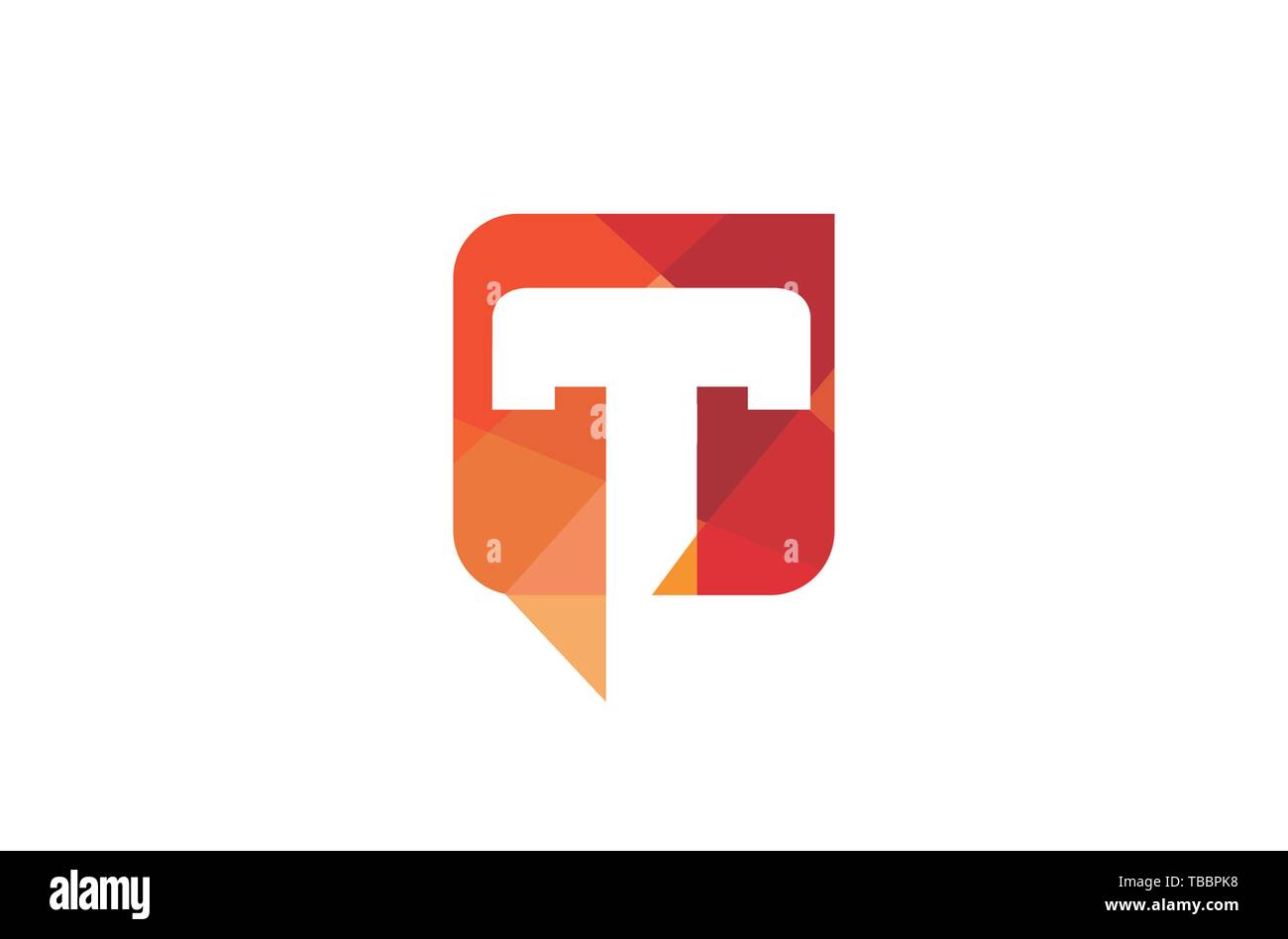 Creative T Letter Talk Bubble Logo Design Symbol Vector Illustration ...