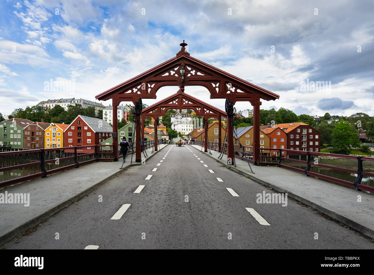 Gamle Bybro or Lykkens Portal is the famous Trondheim old town bridge ...