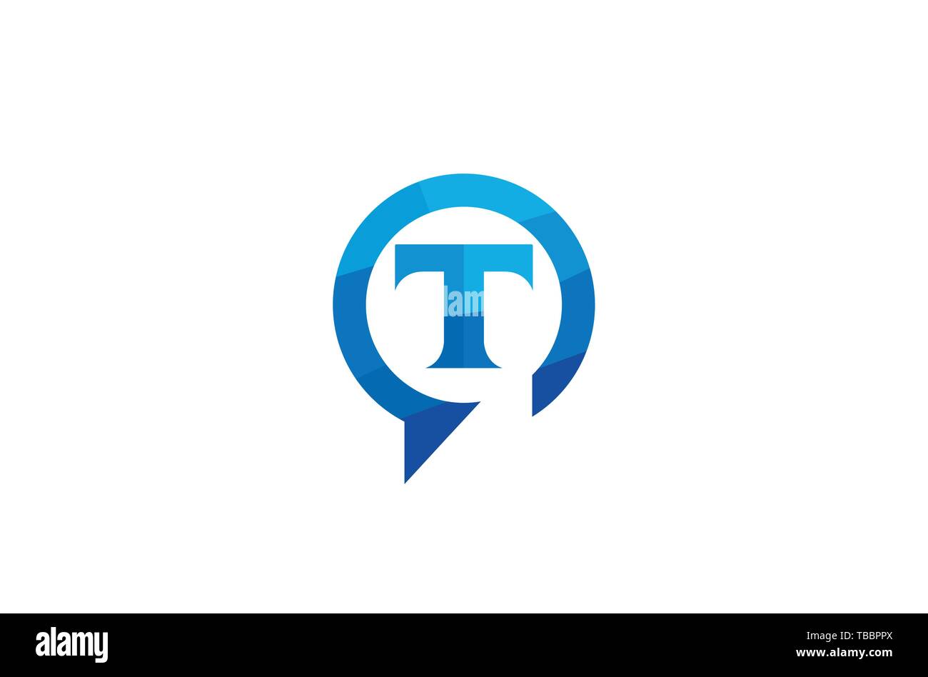 Creative T Letter Talk Bubble Logo Design Symbol Vector Illustration ...