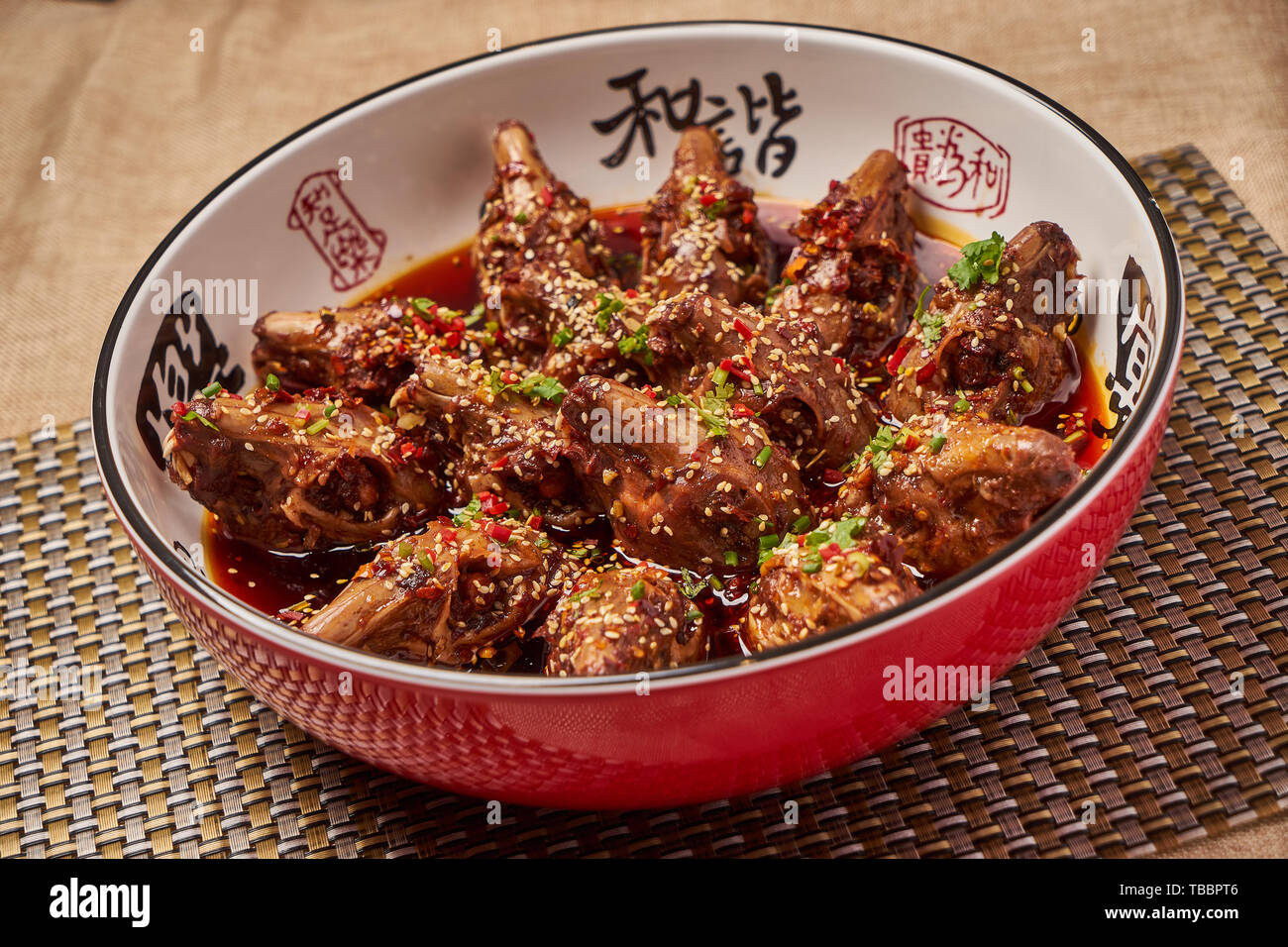 Sichuan specialty cuisine spicy rabbit head Stock Photo - Alamy