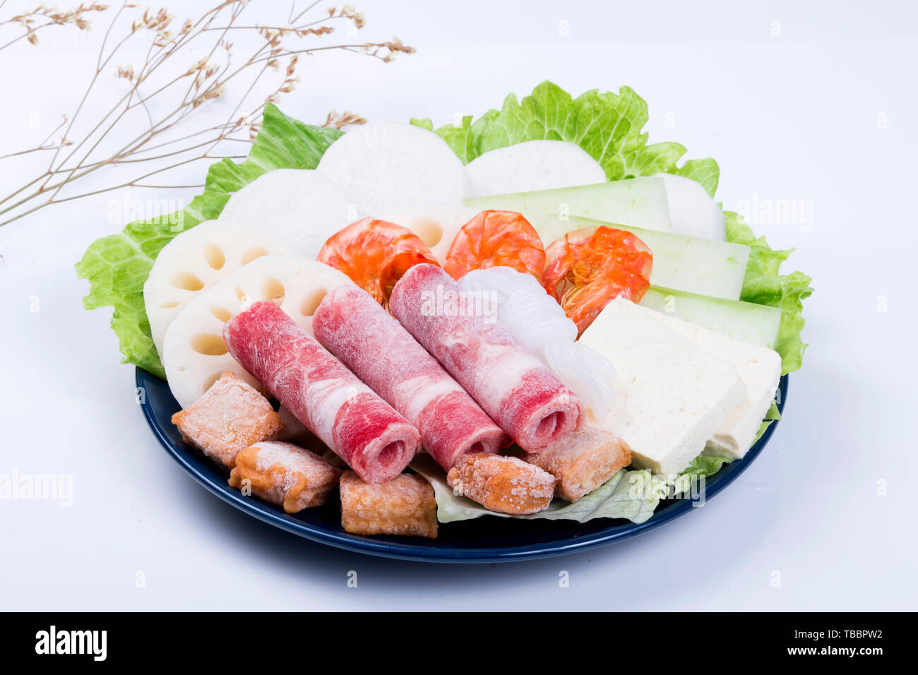 Hot pot platter Stock Photo - Alamy