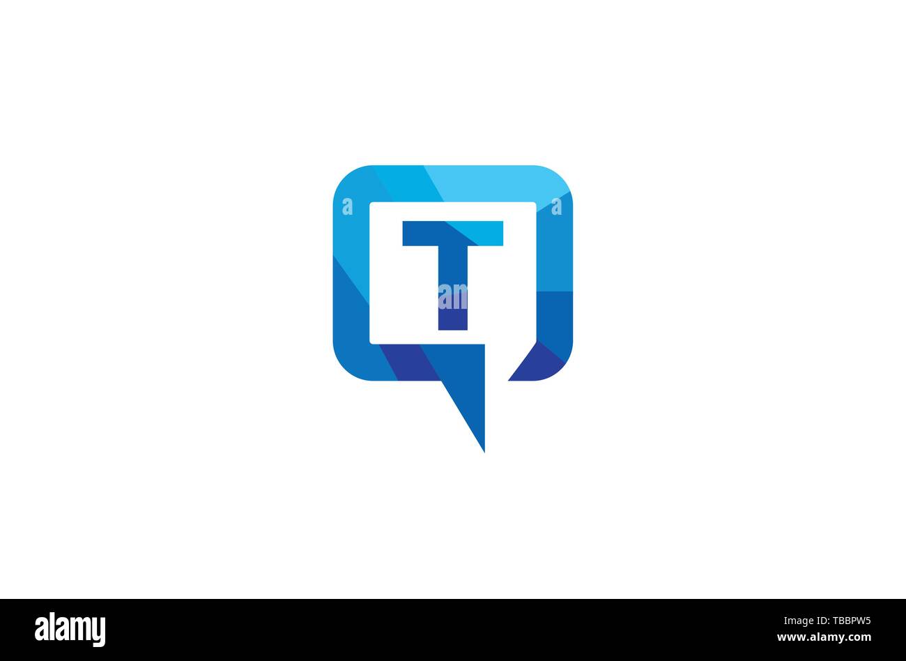 Creative T Letter Talk Bubble Logo Design Symbol Vector Illustration ...