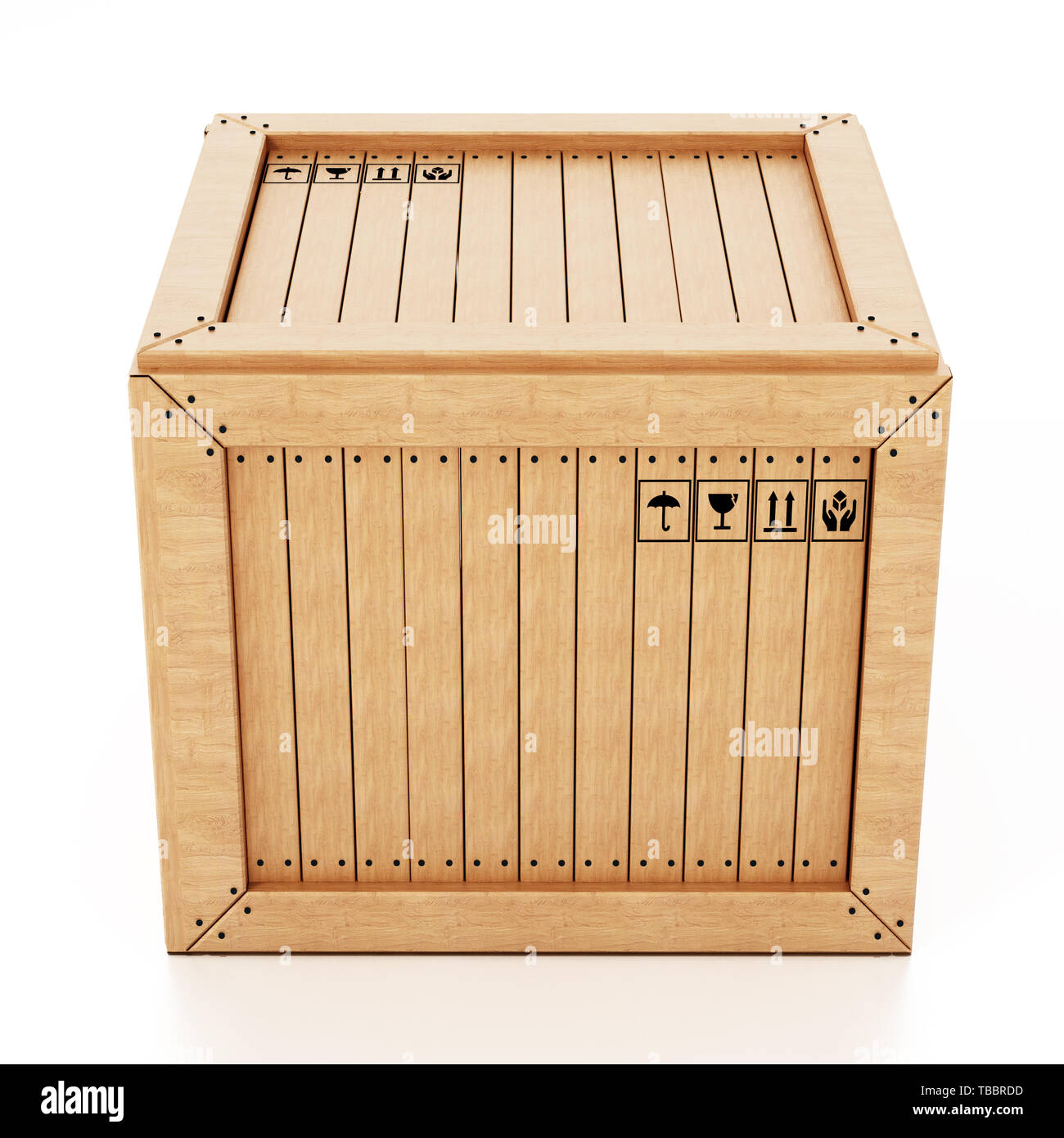 Fragile wooden packaging box crate hi-res stock photography and images ...