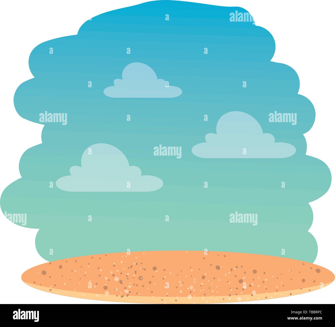 summer beach seascape scene icon Stock Vector Image & Art - Alamy