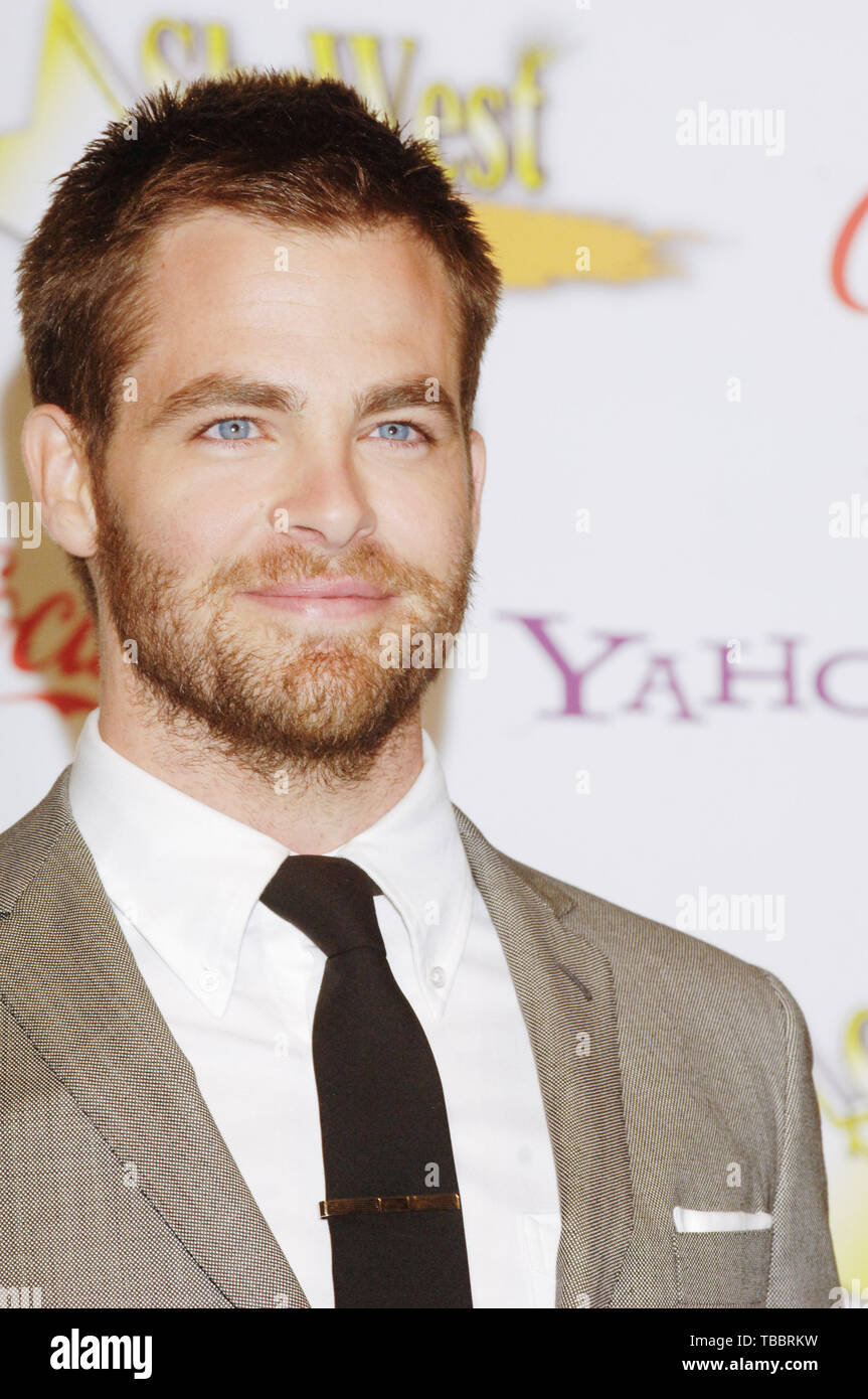 Actor Chris Pine, recipient of the Male Star of Tomorrow Award, arrive ...