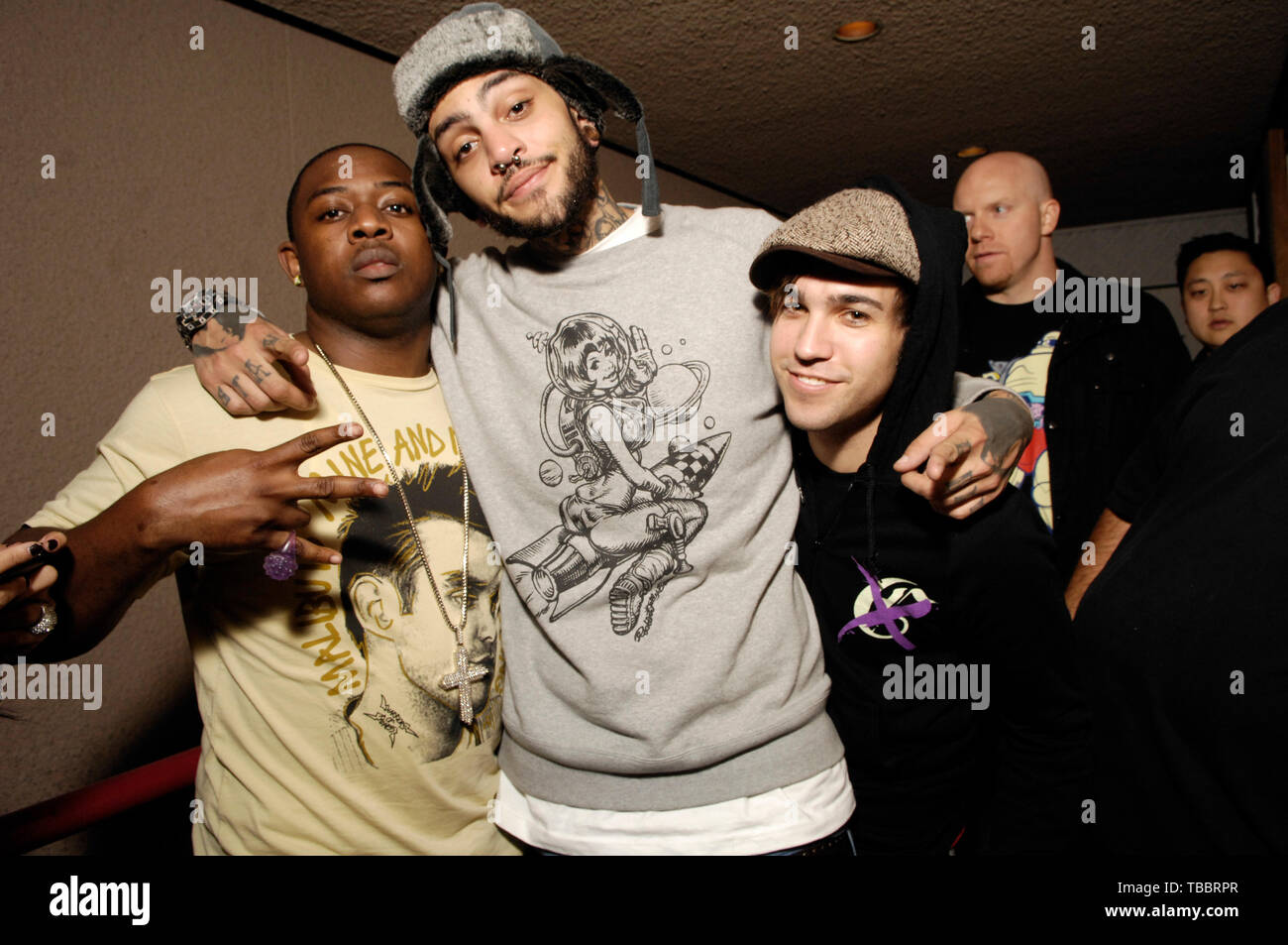 Exclusive portrait of musicians Mack Maine, Travis McCoy and Pete Wentz ...