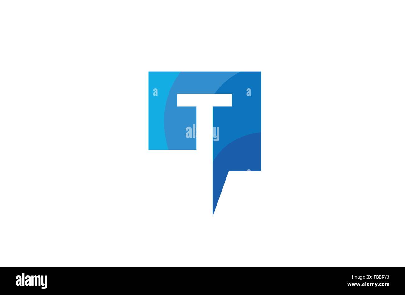 Creative T Letter Talk Bubble Logo Design Symbol Vector Illustration ...