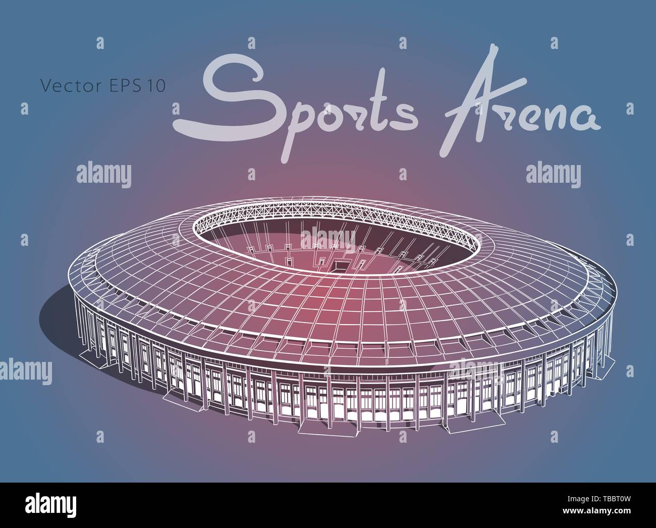 Sports arena. Hand drawn sketch vector Stock Vector Image & Art - Alamy