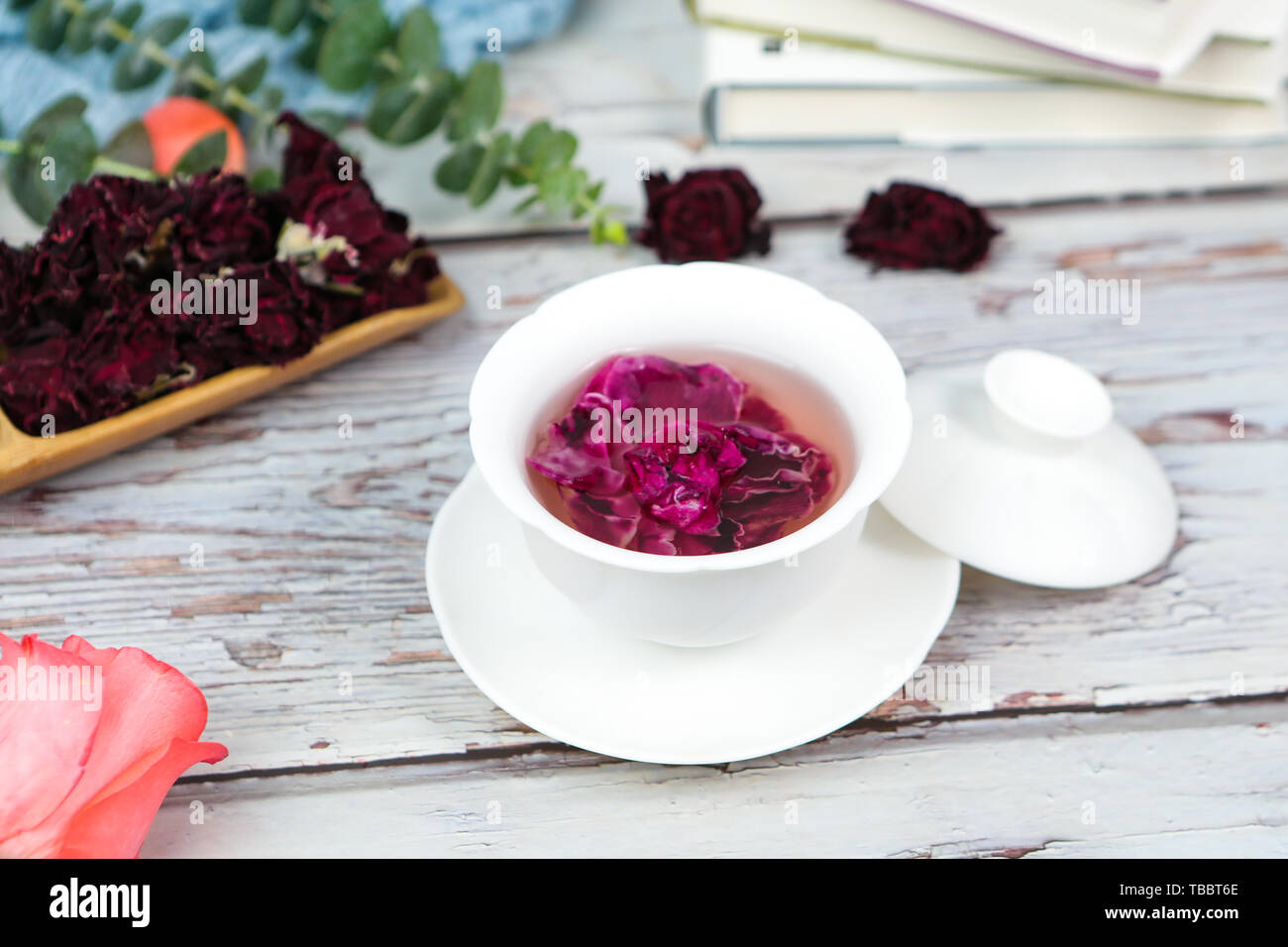 Ink red rose tea Stock Photo - Alamy