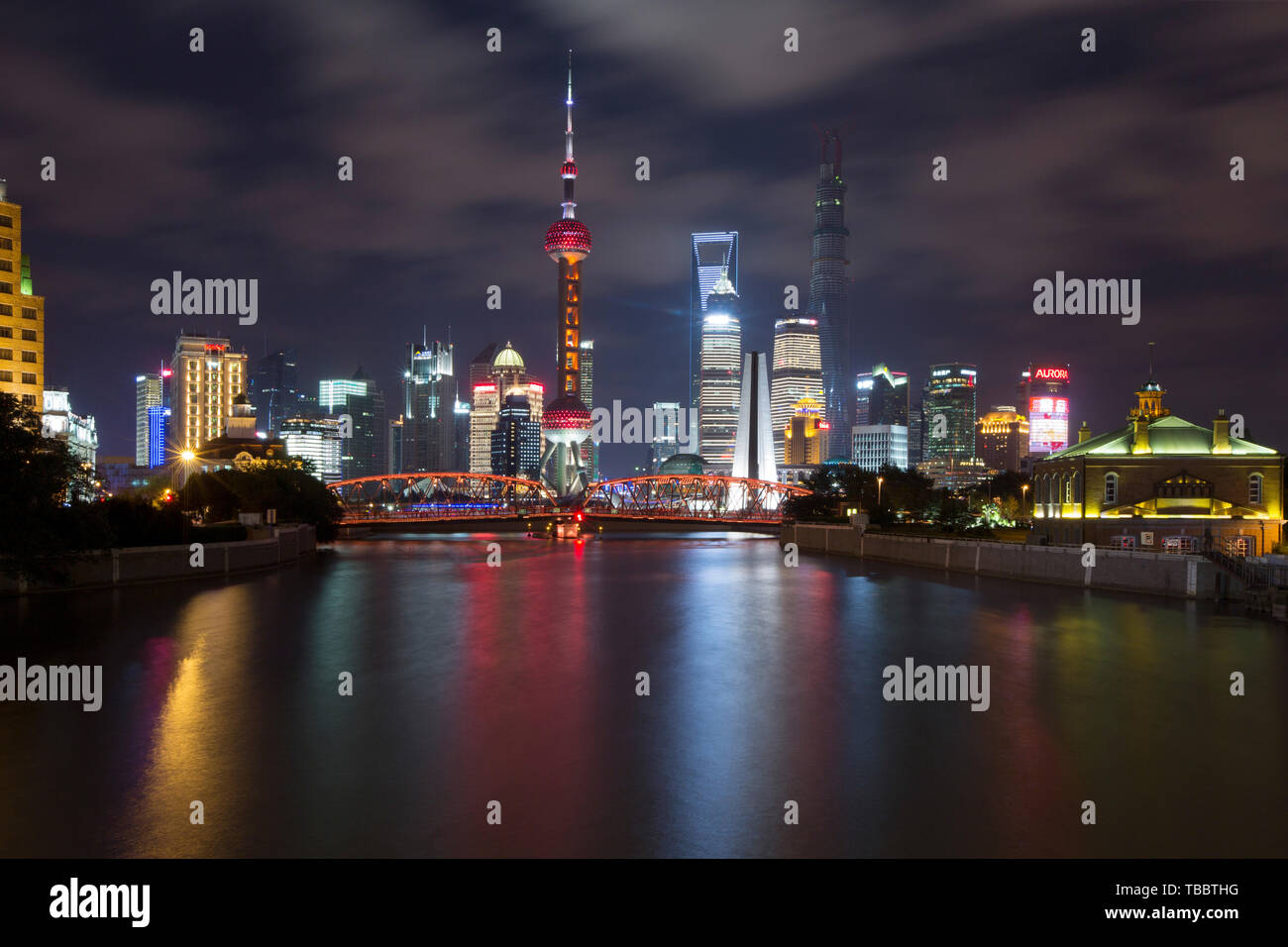 The gorgeous night view of Shanghai Stock Photo - Alamy