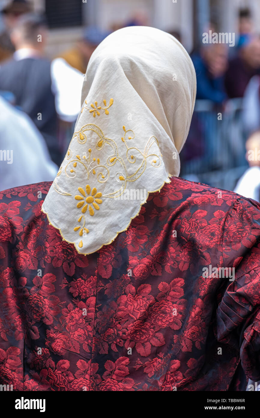 Fascinating beauty of the traditional sardinian costumes, still worn in ...