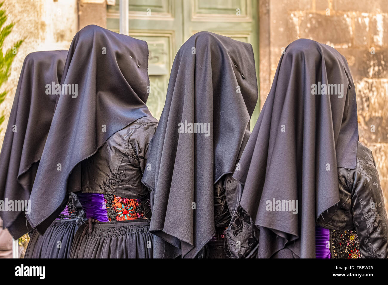 Fascinating beauty of the traditional sardinian costumes, still worn in ...